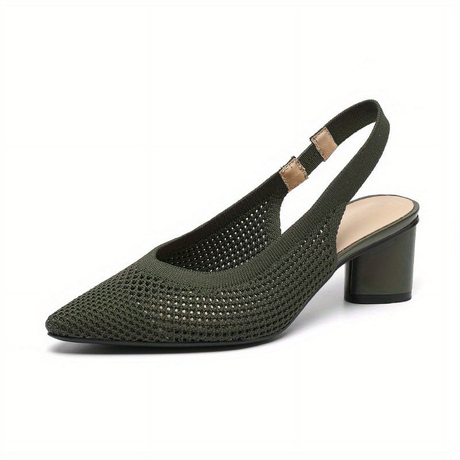 Elegant Women's High Block Heel Sandals - Chic Pointed Toe, Secure ...