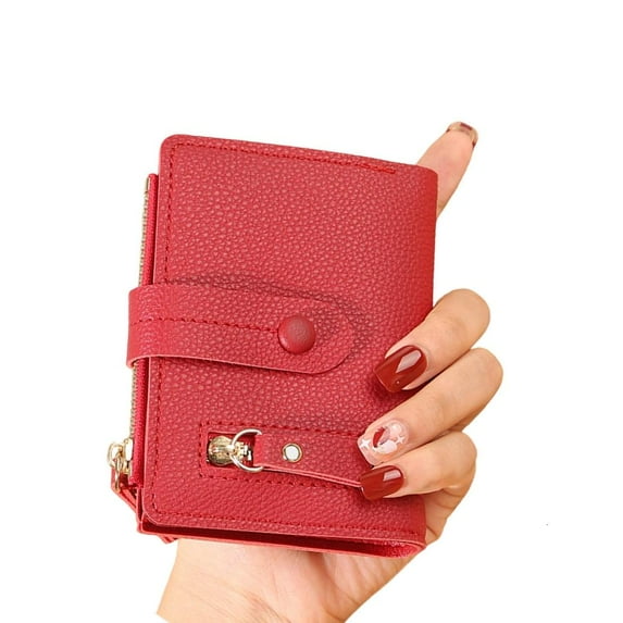 Elegant Women's PU Wallet 10 Card Holders Coin Compartment Secure ...