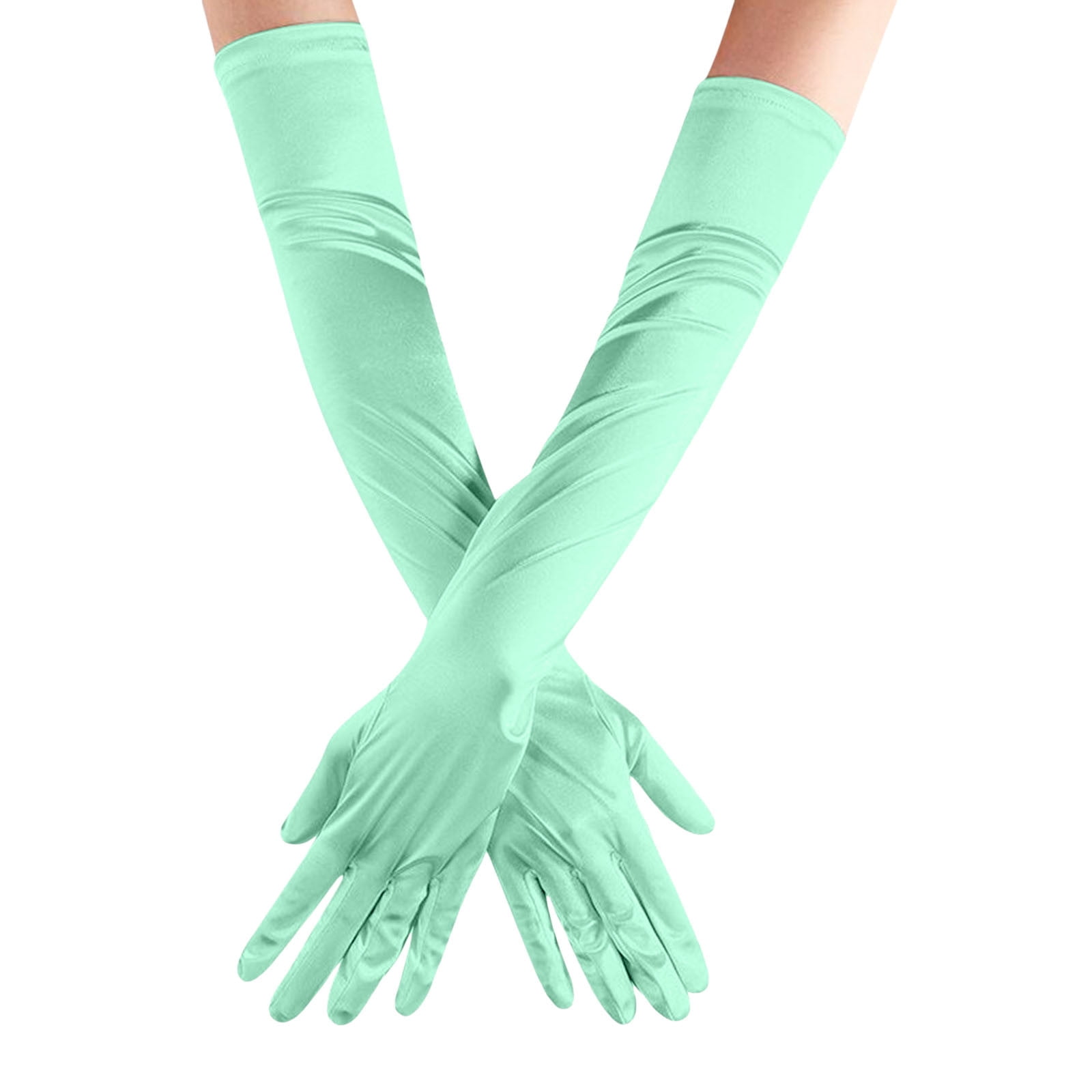 Elegant Women's Satin Evening Gloves for Formal Wedding Events and ...