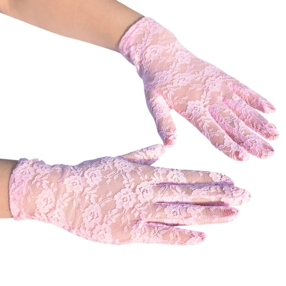Elegant Women's Short Lace Gloves for Riding Sun and Wedding Events ...