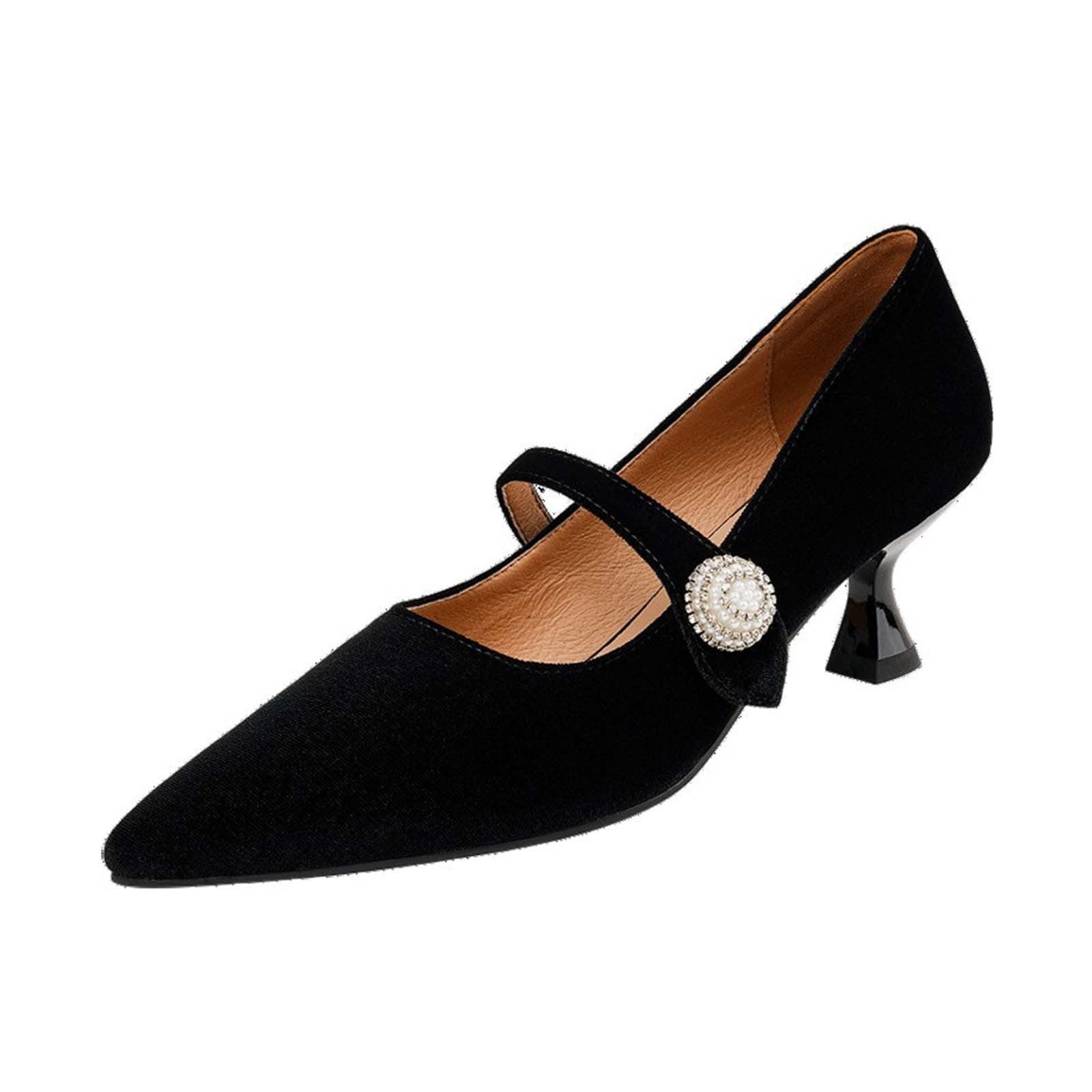Elegant Women's Slip On Loafers with Pointed Toe Stiletto Heel and ...