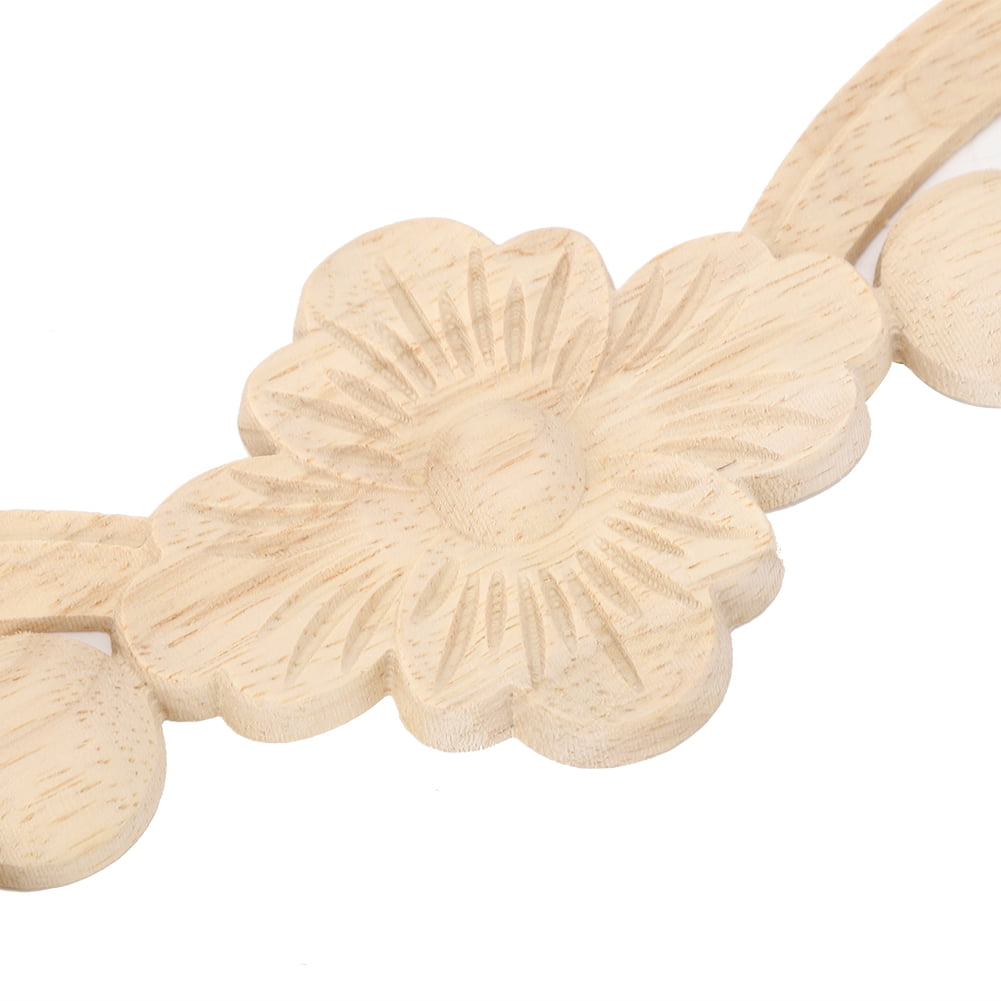 Elegant Wood Carved Appliques For Furniture Home Decor, Classic Floral ...