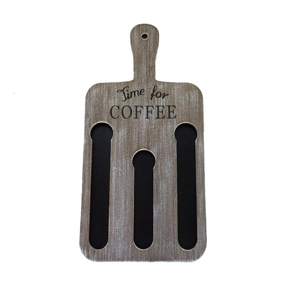 LIANXUE Elegant Wood Espresso Pods Rack Rectangular Wall Mounted Coffee ...