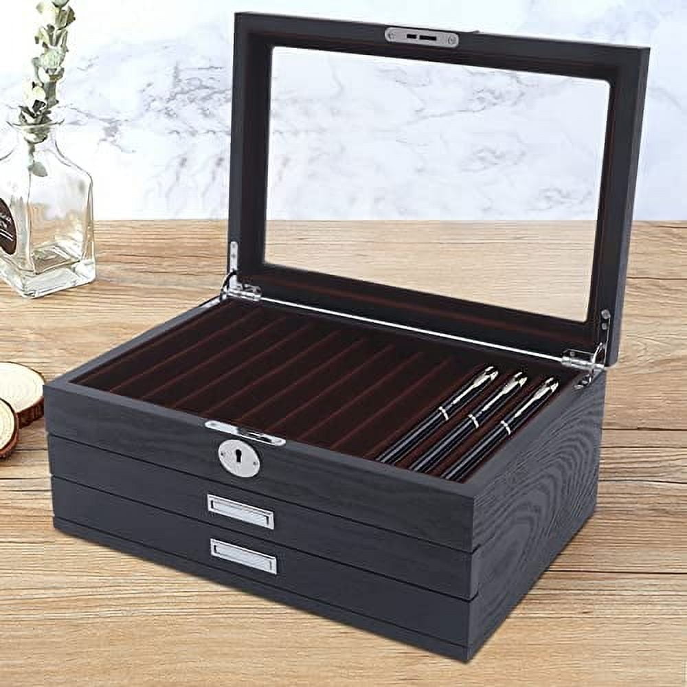 Elegant Wood Pen Display Box – Secure & Showcase Your Fountain Pen ...