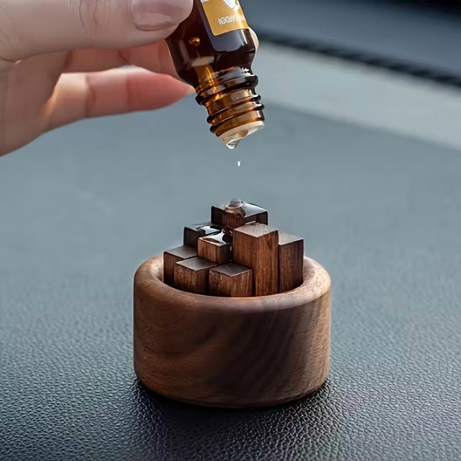 Elegant Wooden Aromatherapy Diffuser Set - Cylindrical Essential Oil ...