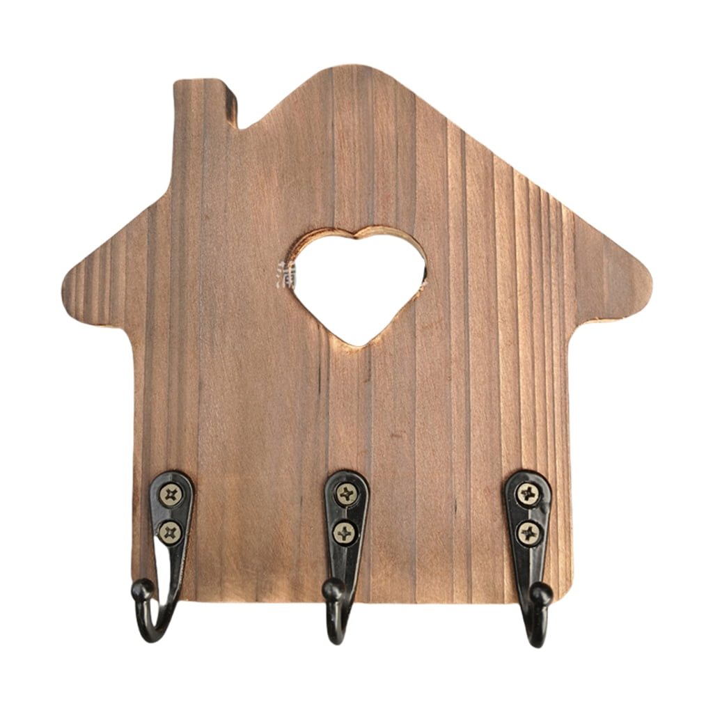 Elegant Wooden Key Hook for Entryway Or Office Organization Wall ...