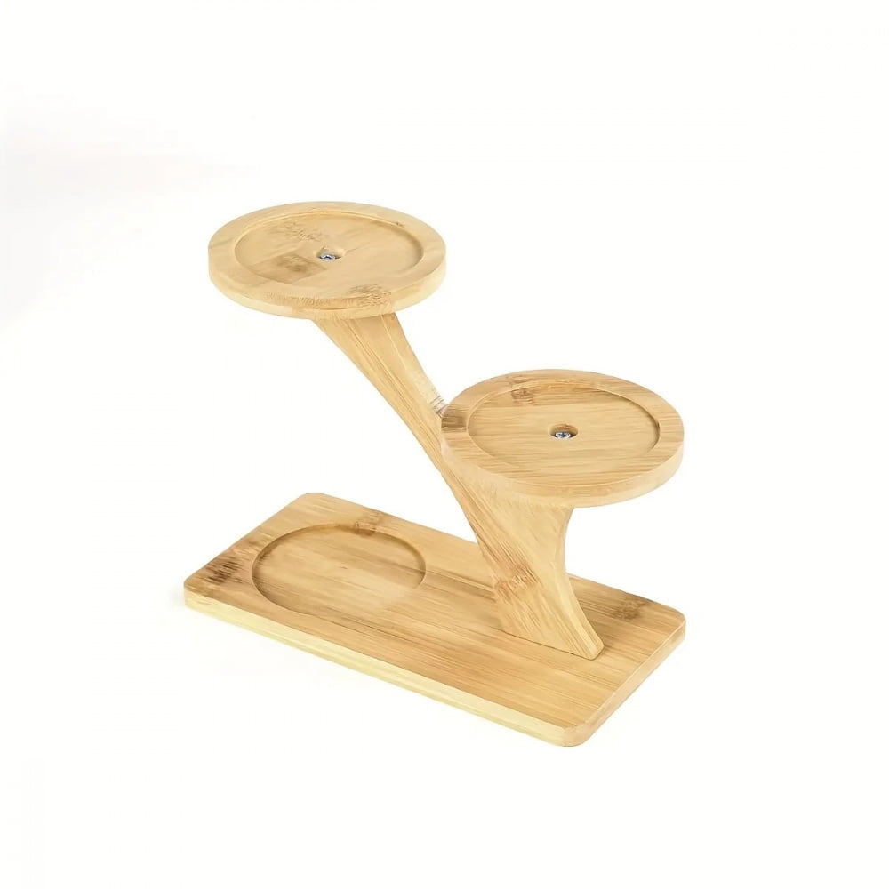 Elegant Wooden Tiered Planter Stand - Natural, Irregular Shape with 3 ...