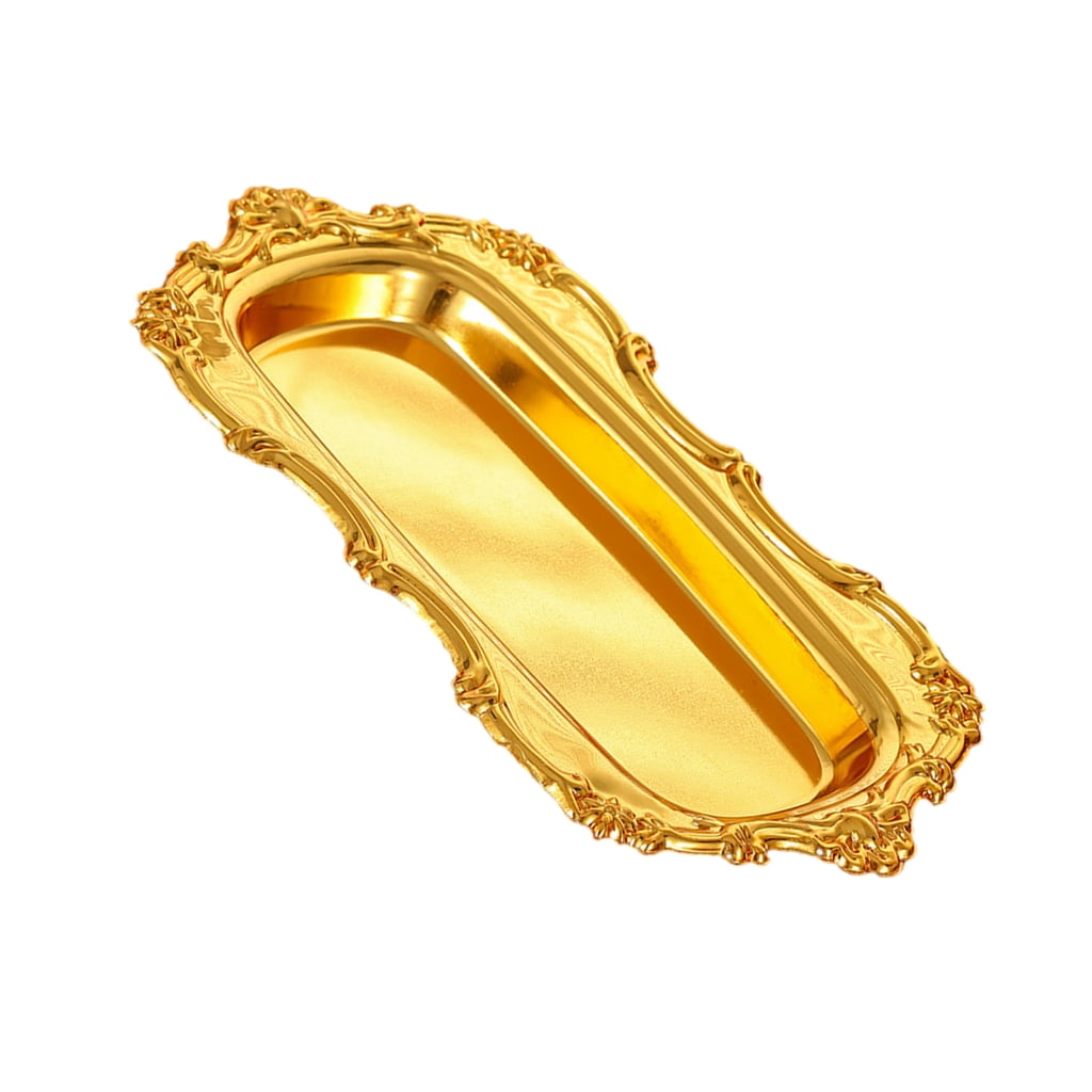 Elegant Wrought Iron Serving Tray For Cakes Candle Dessert With Nonslip ...