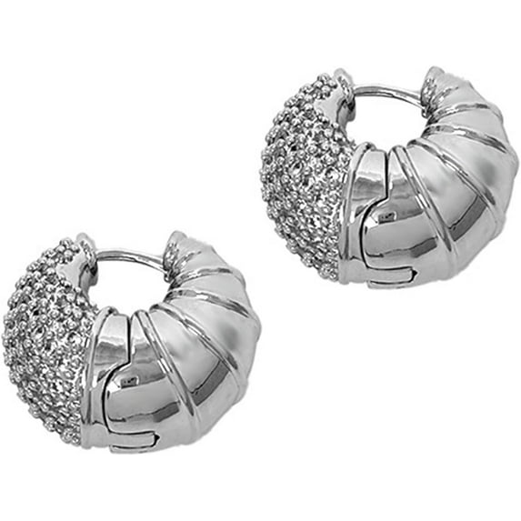 Elegant Zirconia Studs Earrings Featuring Silver Posts Accessory for ...