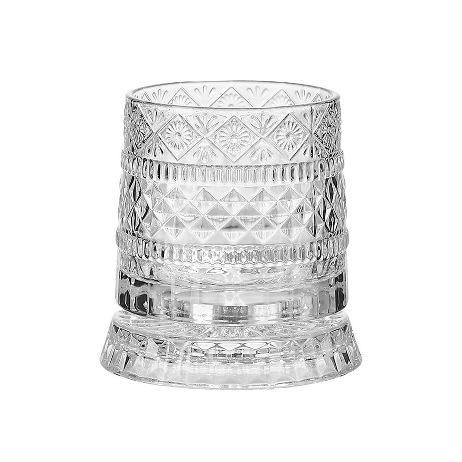 Elegant and Functional Crystal Glasses Rotating Design Whiskys Glass ...