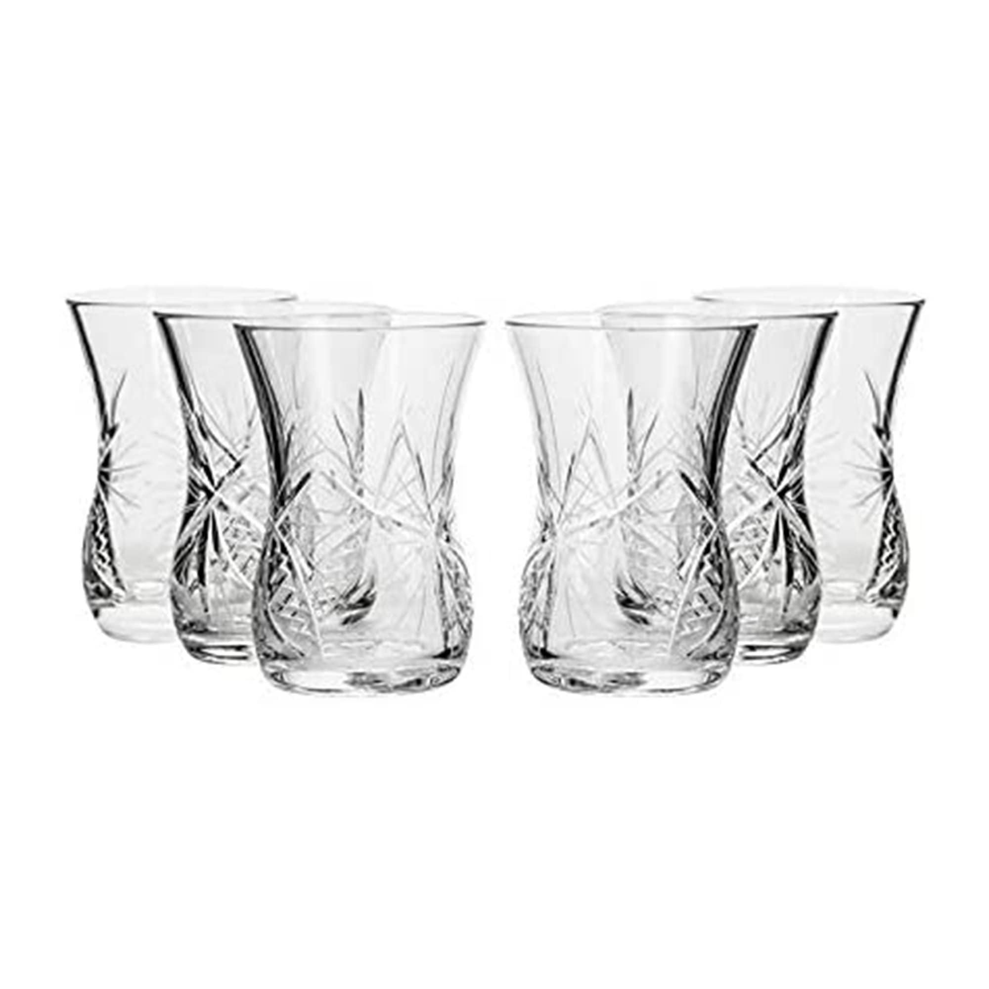 Elegant and Modern Cut Crystal Turkish Armudu Tea Glass for Hosting ...