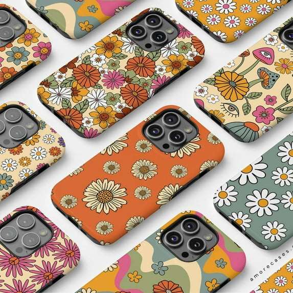 Elegant and Pretty Floral MagSafe Protective Phone Case with a timeless ...