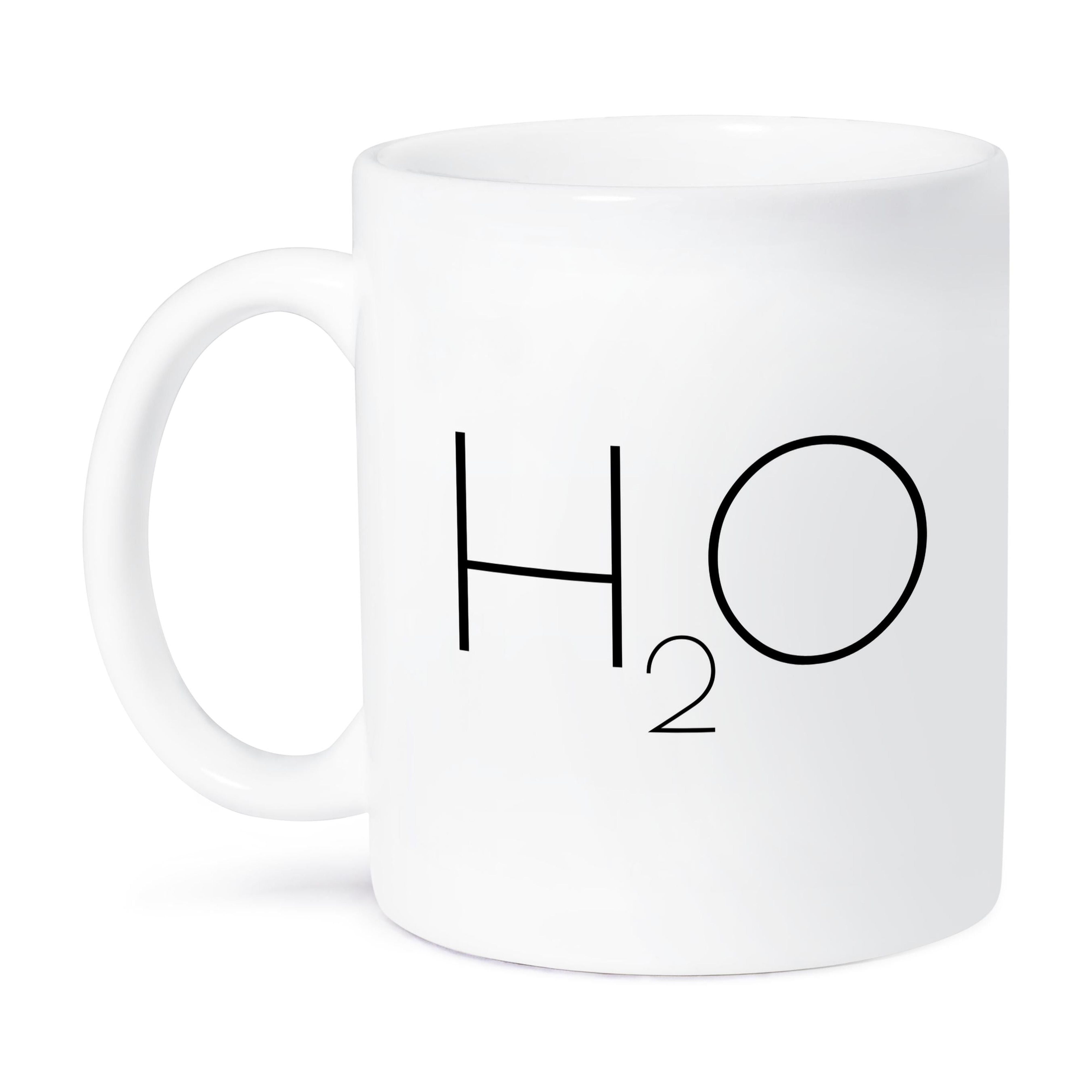 3dRose, Elegant chemical formula H2O of water. Black letters on white ...