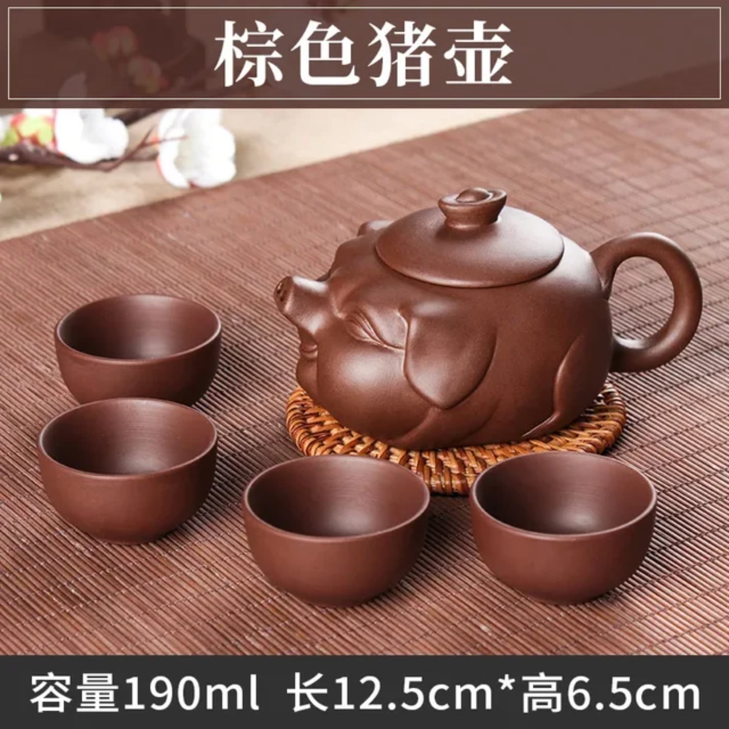 Elegant exquisite and timeless handmade ceramic Xishi tea pot set with ...
