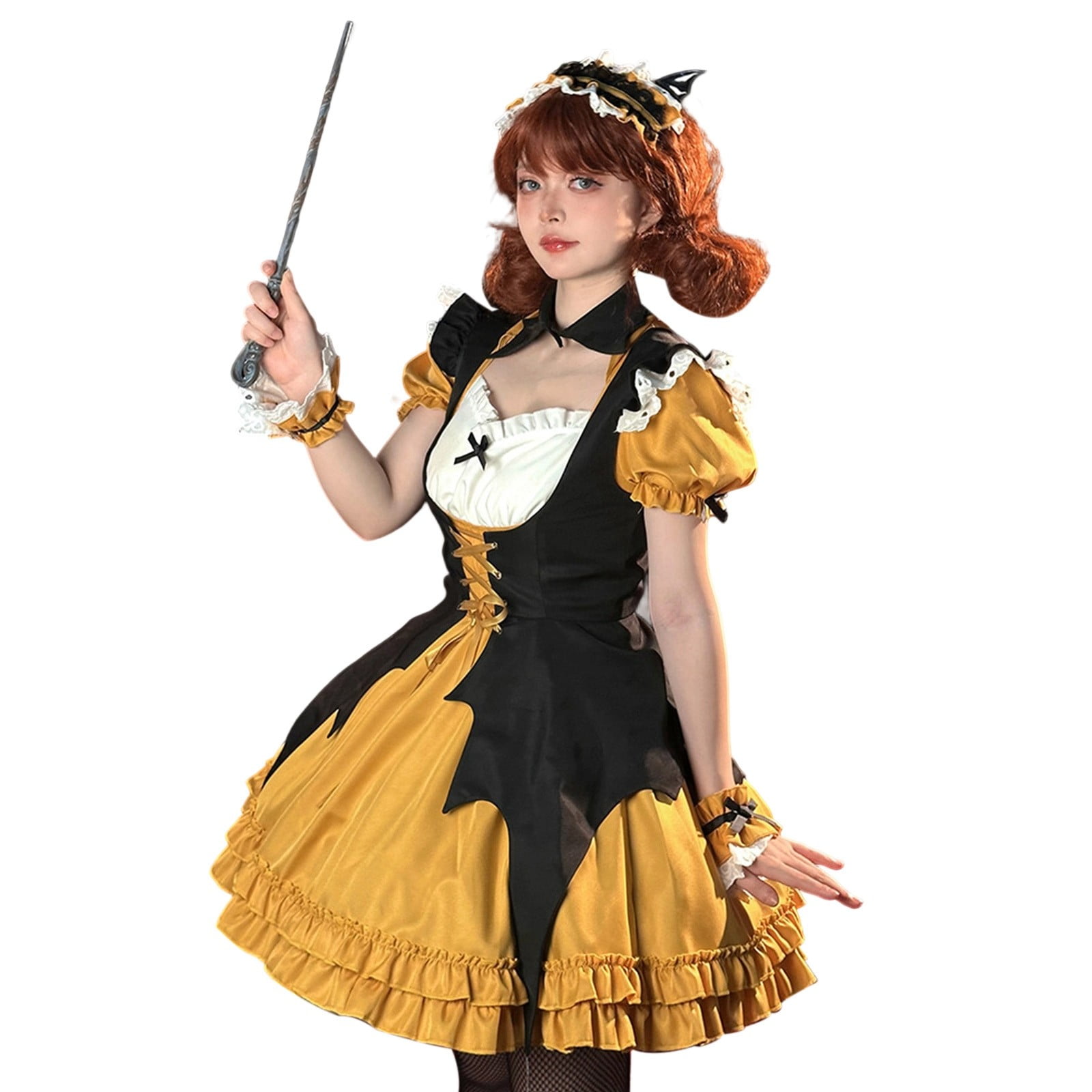 Elegant for Role Playing and Events Quality Dress with Lace and Button ...