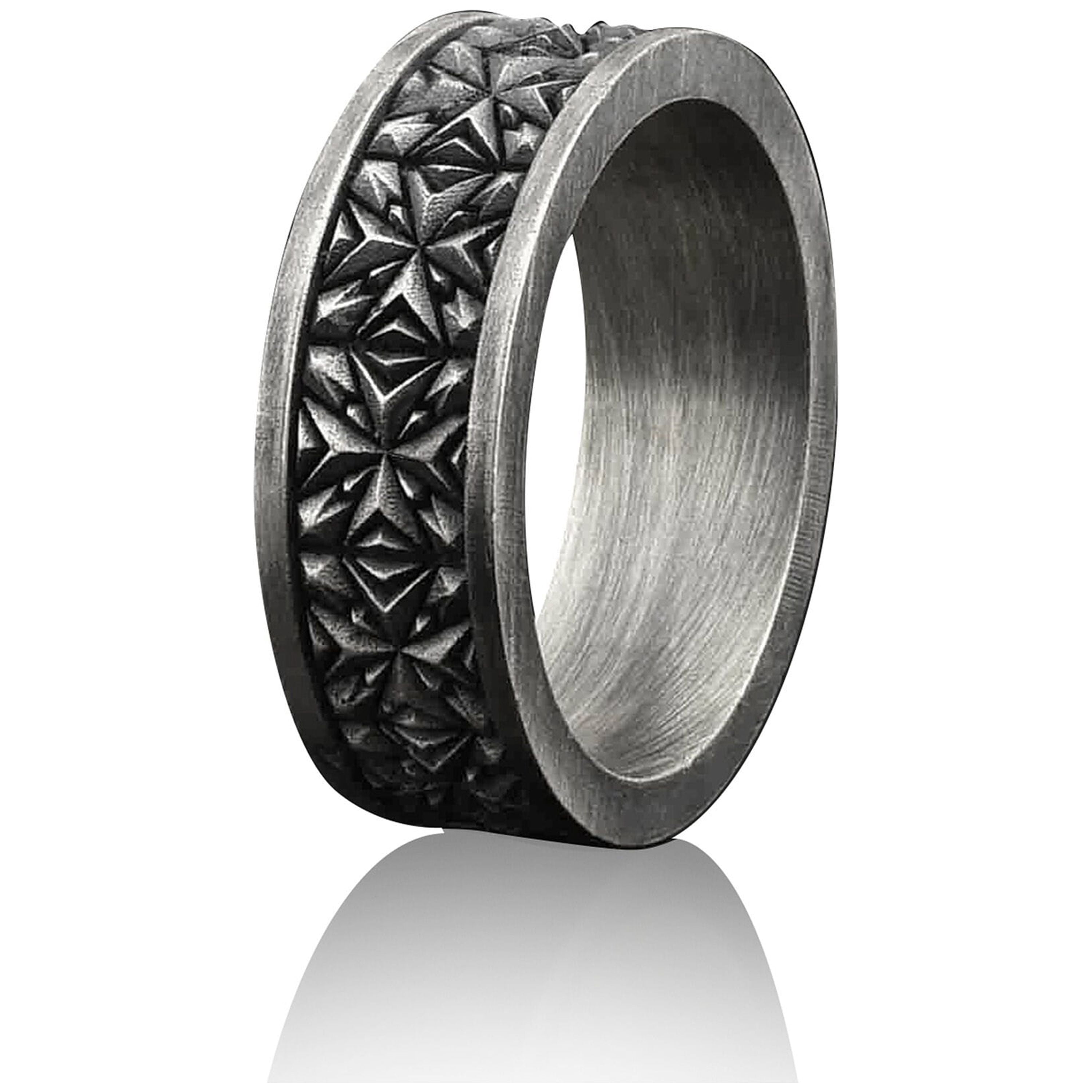 Elegant handmade sterling silver men band ring, Fashionable man wedding ...