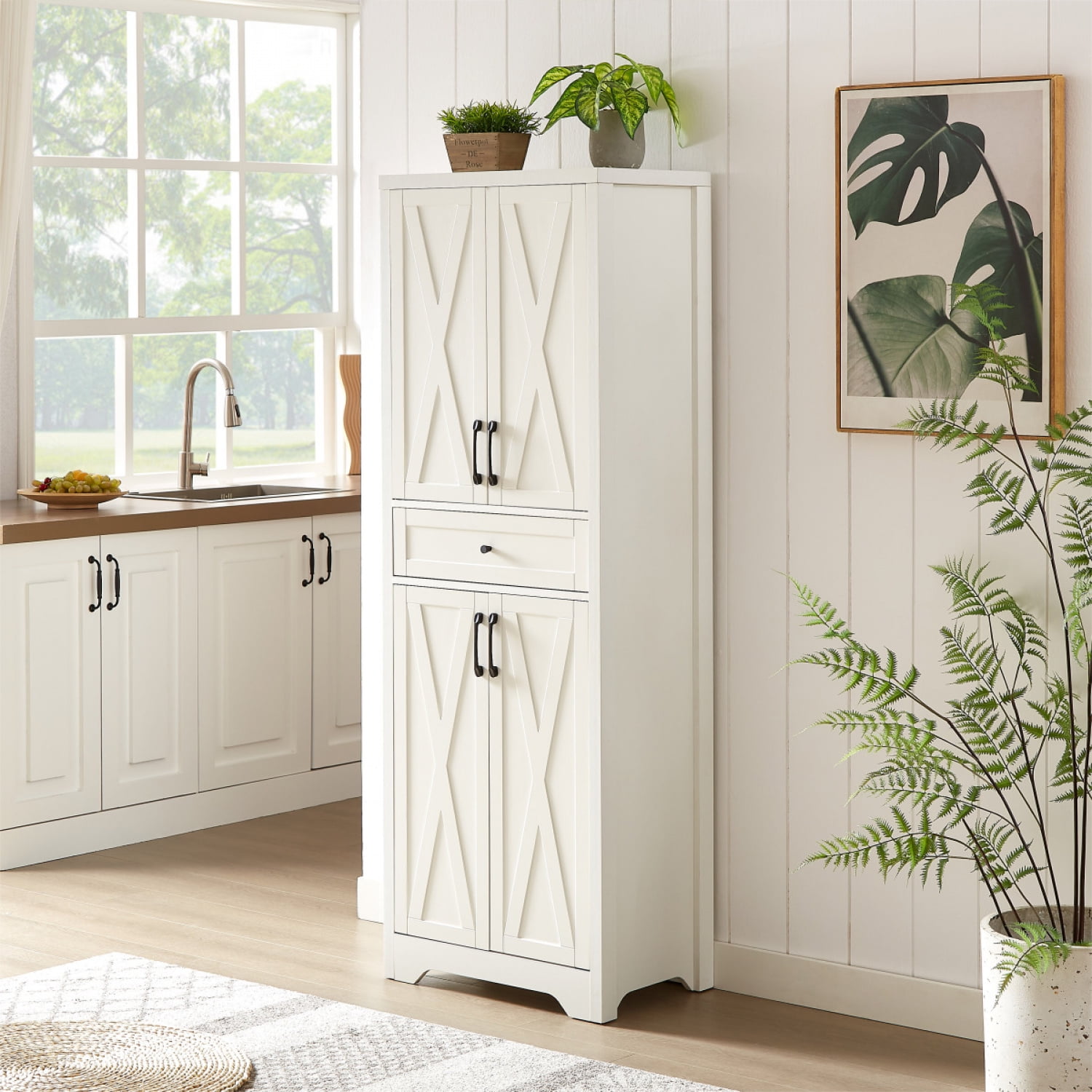 Elegant understated luxury design with smooth lines, pure white finish ...