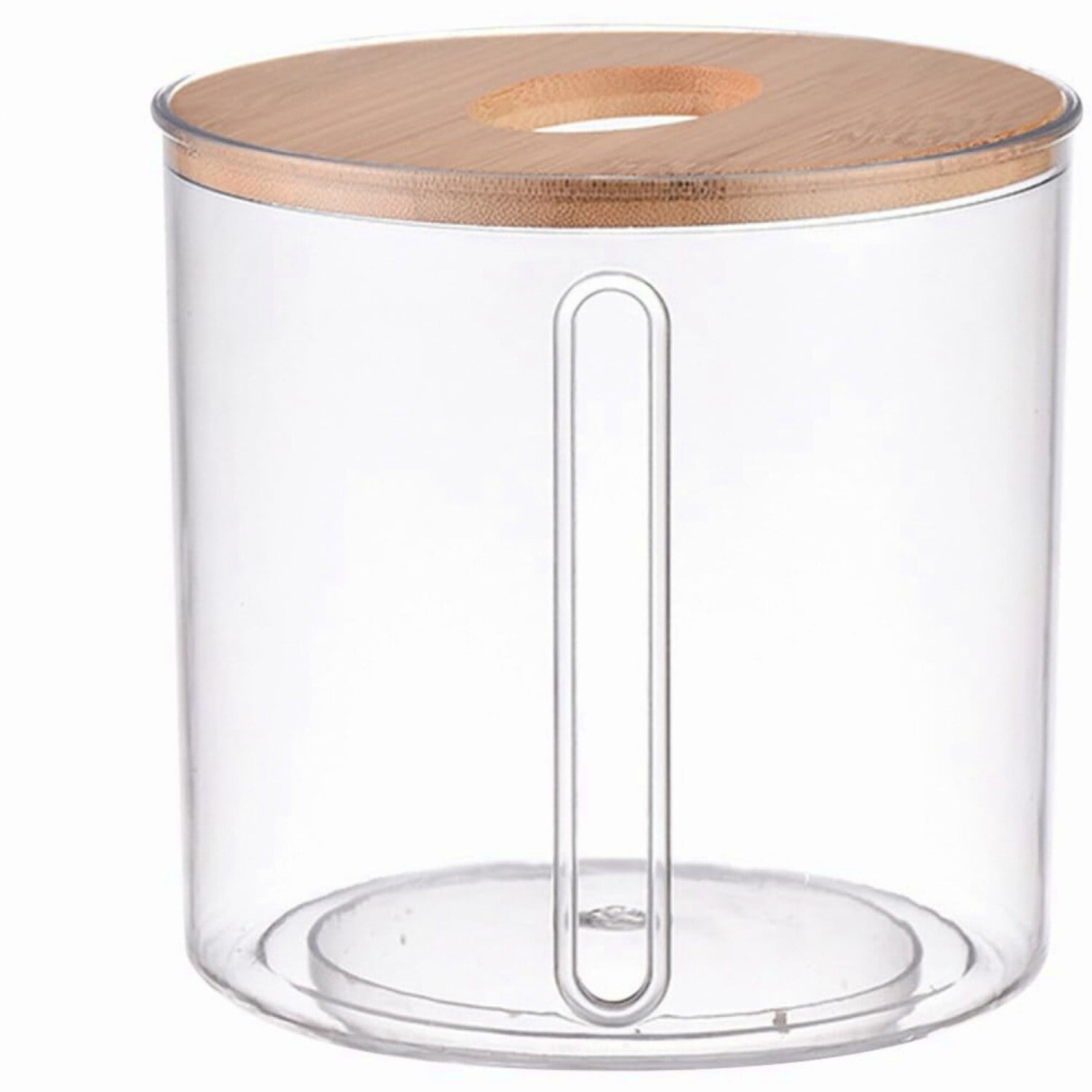 ElegantWood Round Tissue Box Cover - Modern Wooden Dispenser for ...