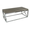 Elegantly Charmed Metallic Cocktail Table, Brown And Silver - Walmart.com