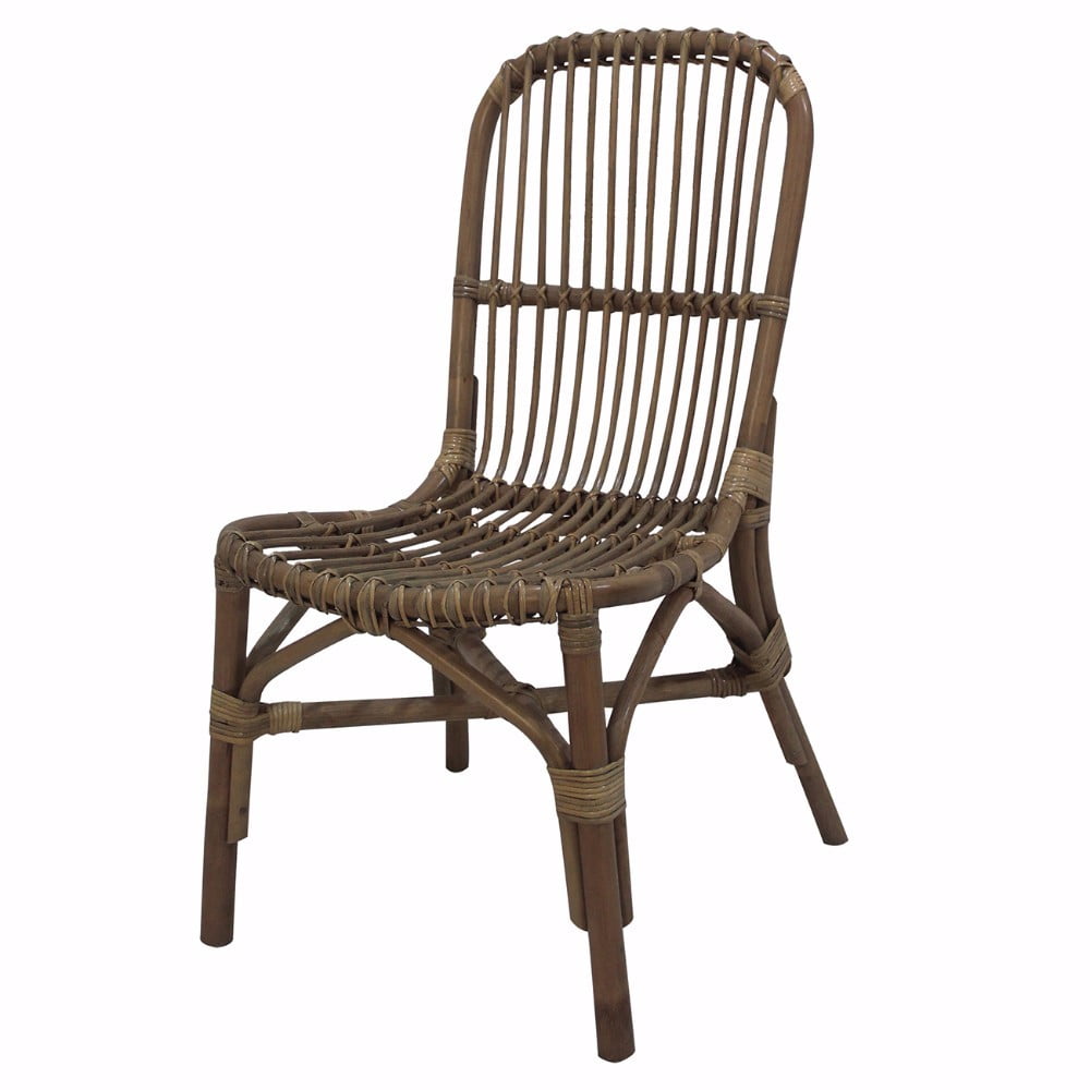Elegantly Charmed Rattan Pole Chair, Brown - Walmart.com