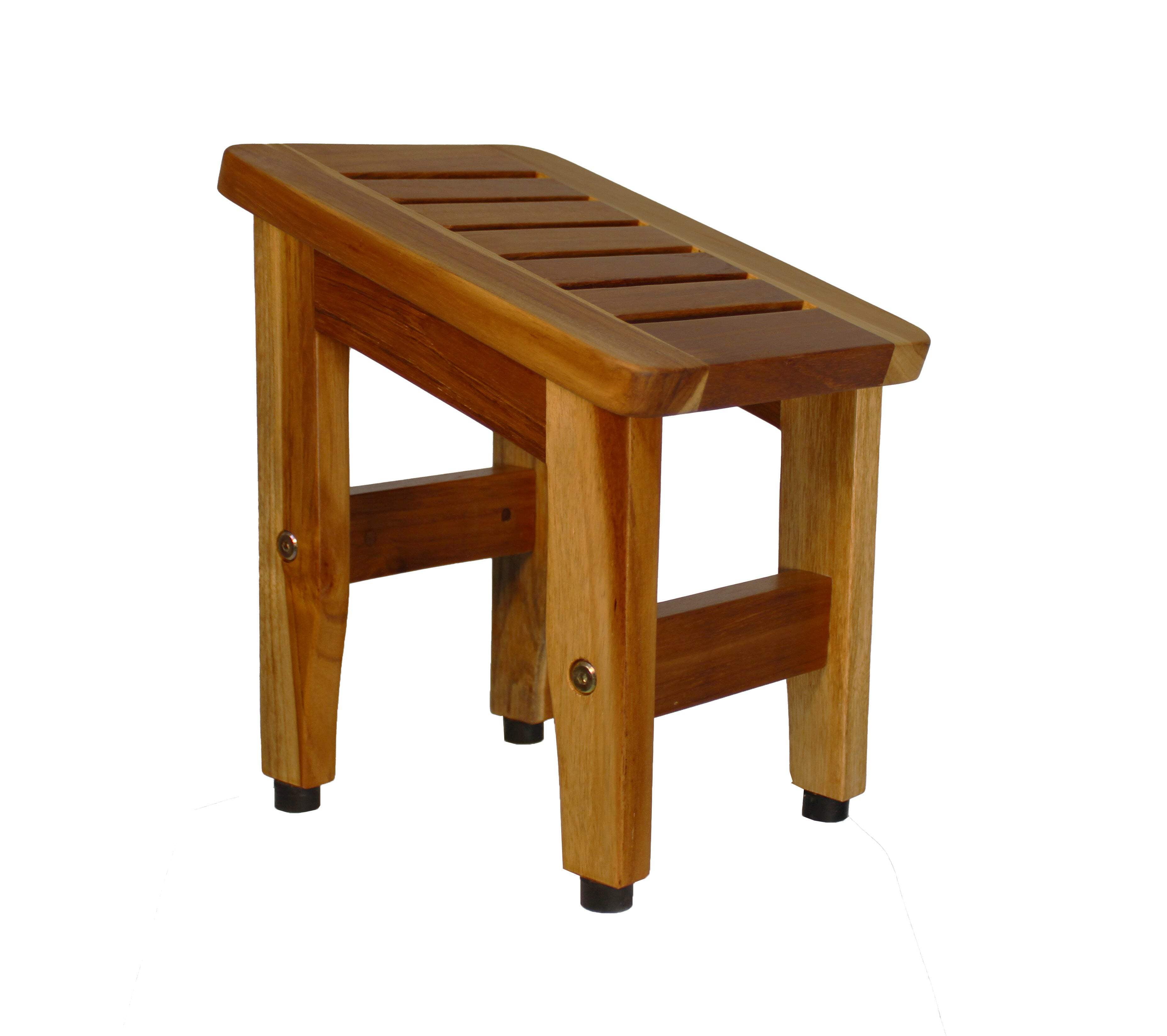 Eleganto® 12” Tall Compact Teak Shaving Foot Rest - Walmart.com