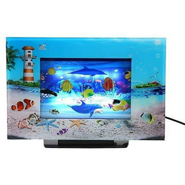 Elegantoss LCD Scenery Artificial Tropical Fish Aquarium Decorative ...