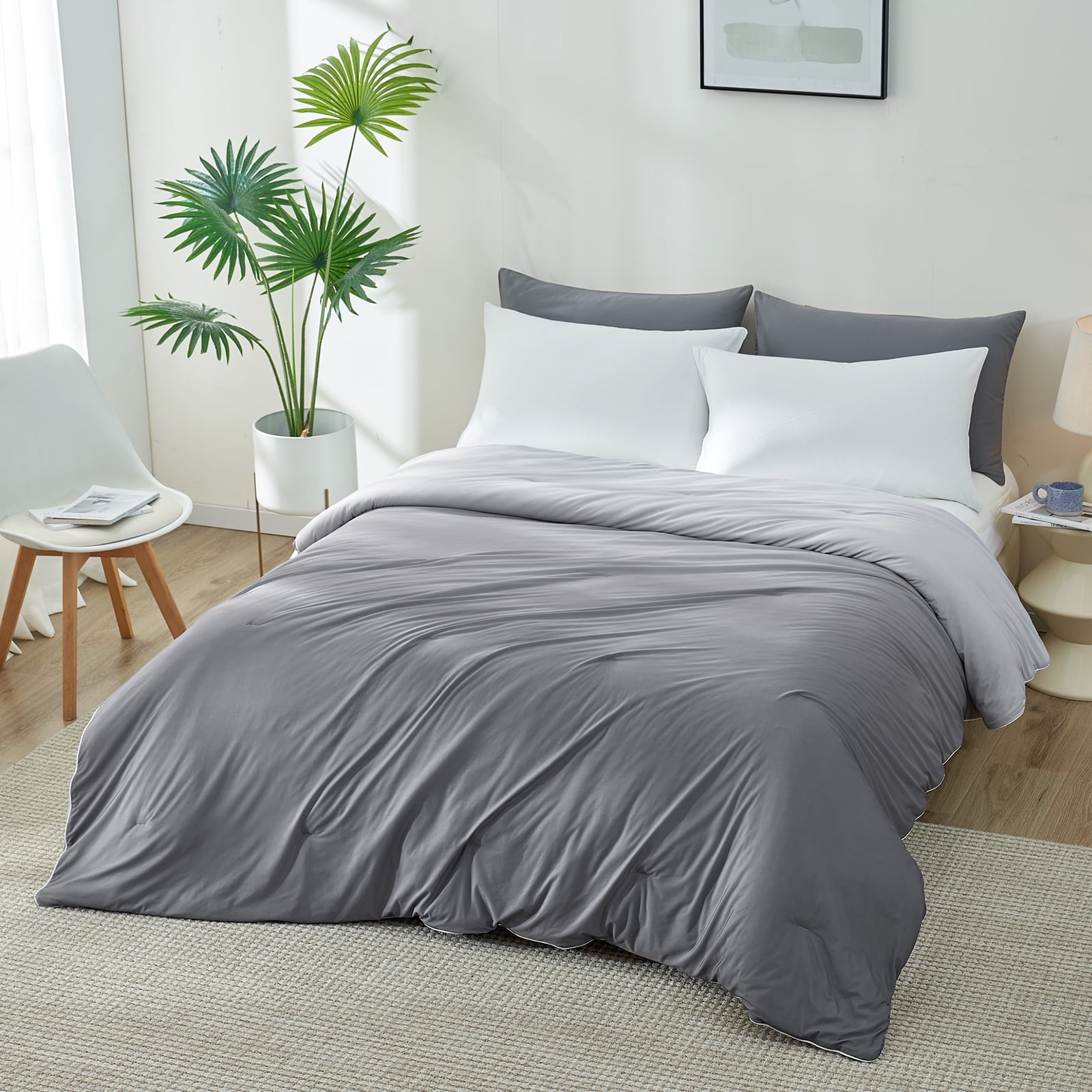 Elegear Ultra-Soft Lightweight Cooling Comforter King Size, Dual-Sided ...