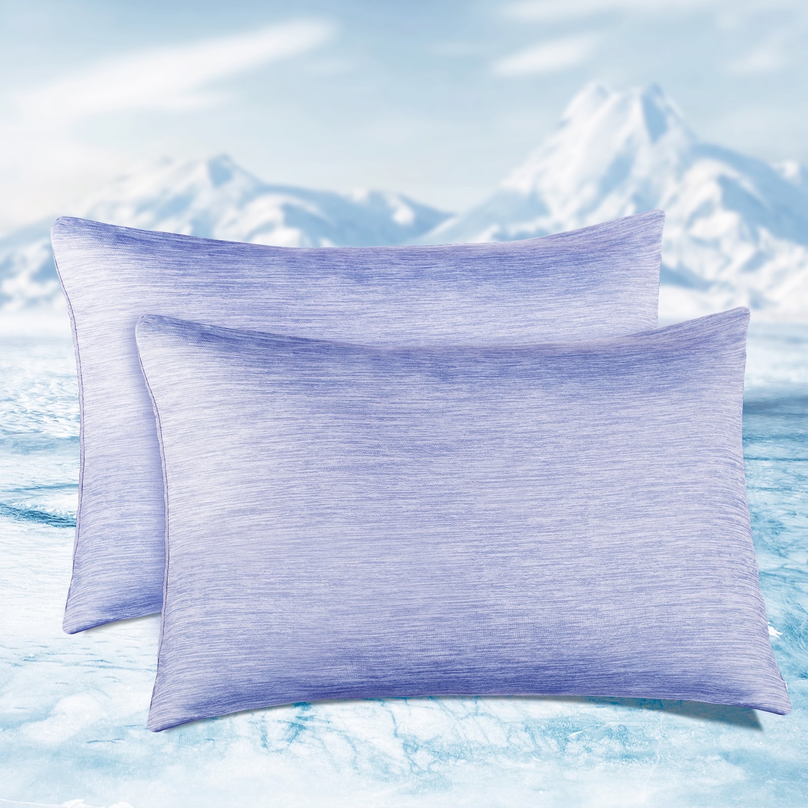 Elegear Cooling Pillowcases, Q-Max 0.55 Cooling Fiber, Double-Sided ...