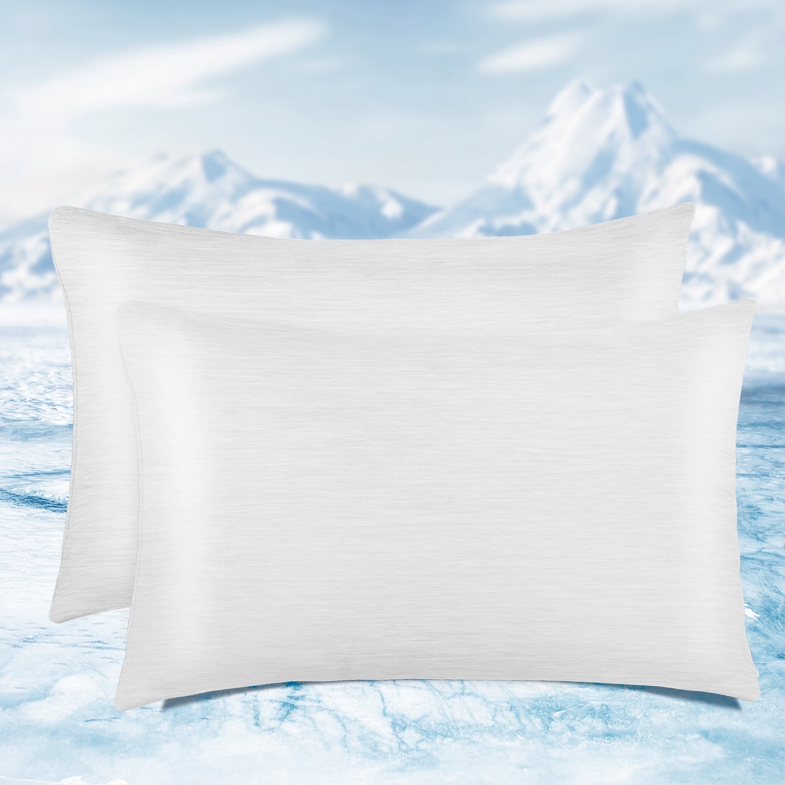 Elegear Cooling Pillowcases, Japanese Q-Max >0.55 Cooling Fiber, Double ...