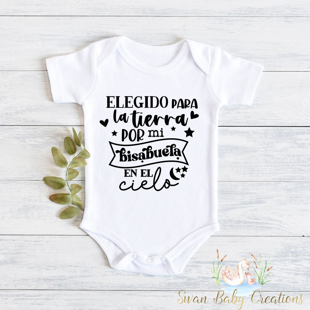 Elegido Para La Tierra Por Mi Bisabuela Cielo, Anuncio De Bebe, Spanish ...