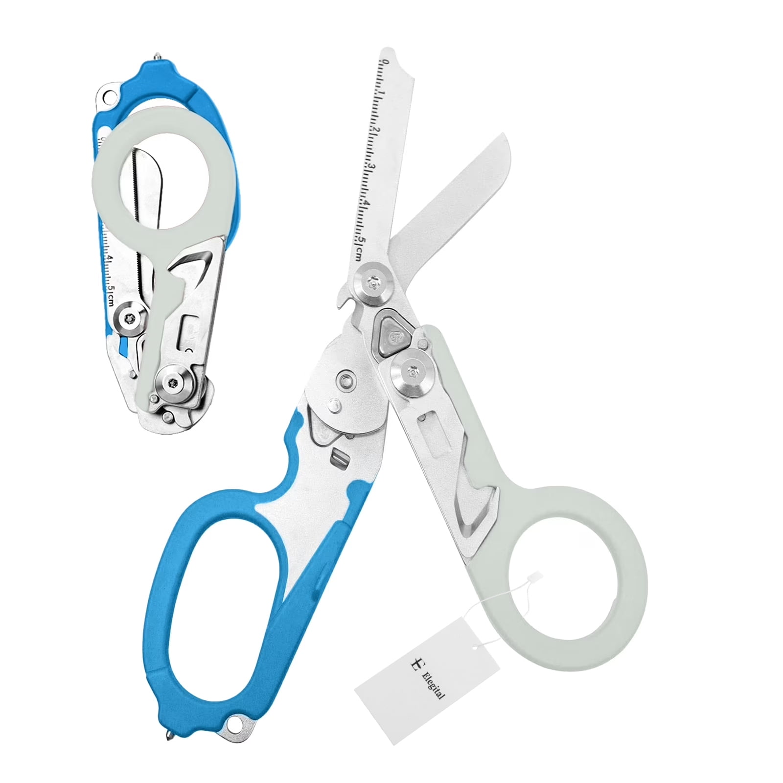 Elegital 6-in-1 Black Multifunctional Trauma Emergency Scissors ...