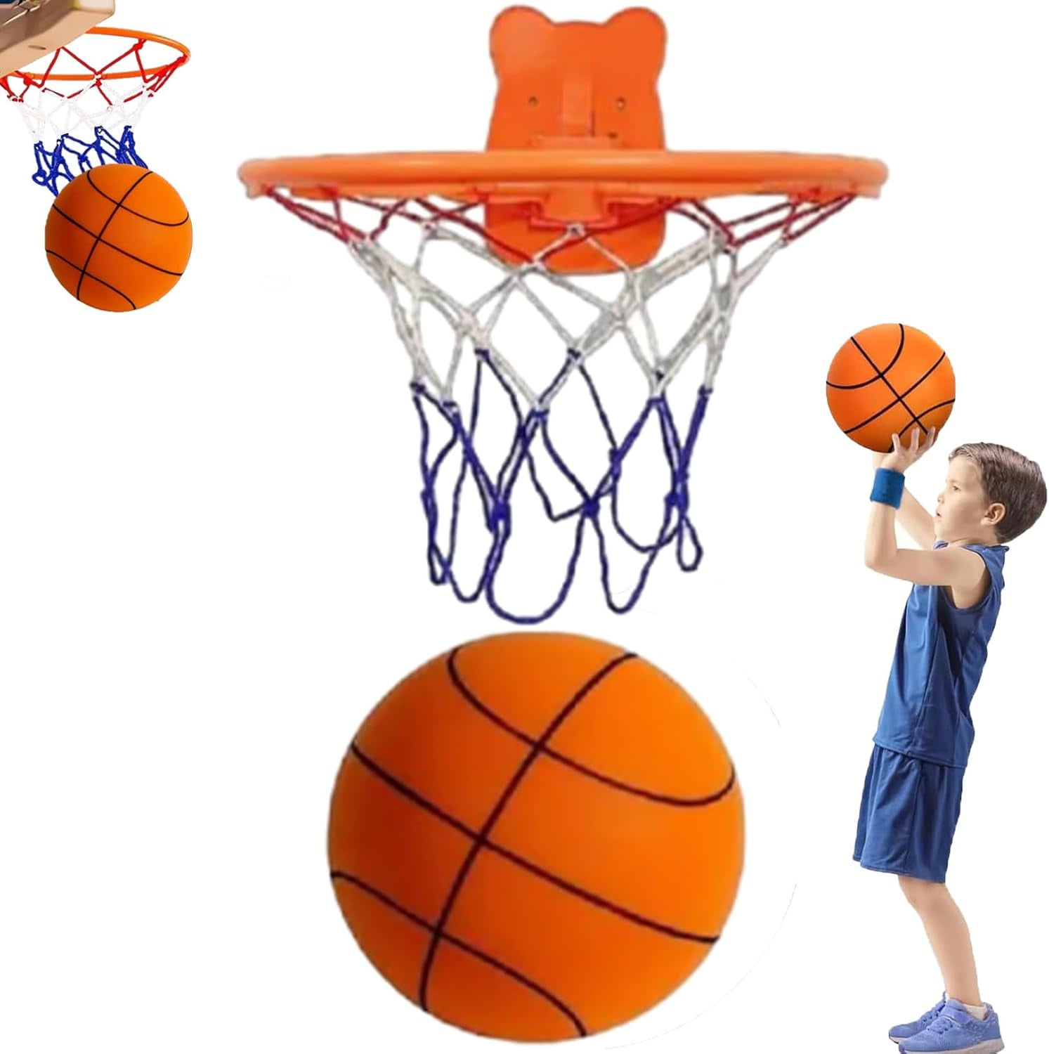 Elegranitl Silent Basketball and Hoop Set, 2 Counts/Set Including 1 ...