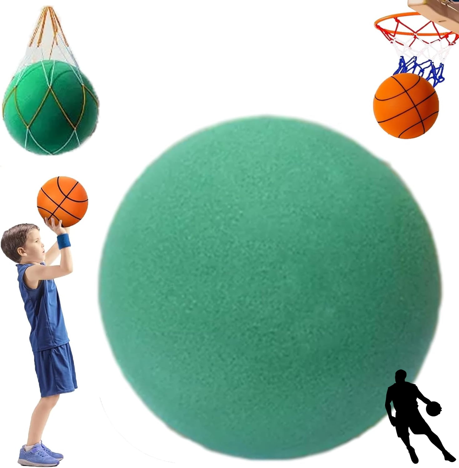 Elegranitl Silent Basketball and Hoop Set, 2 Counts/Set Including 1 ...