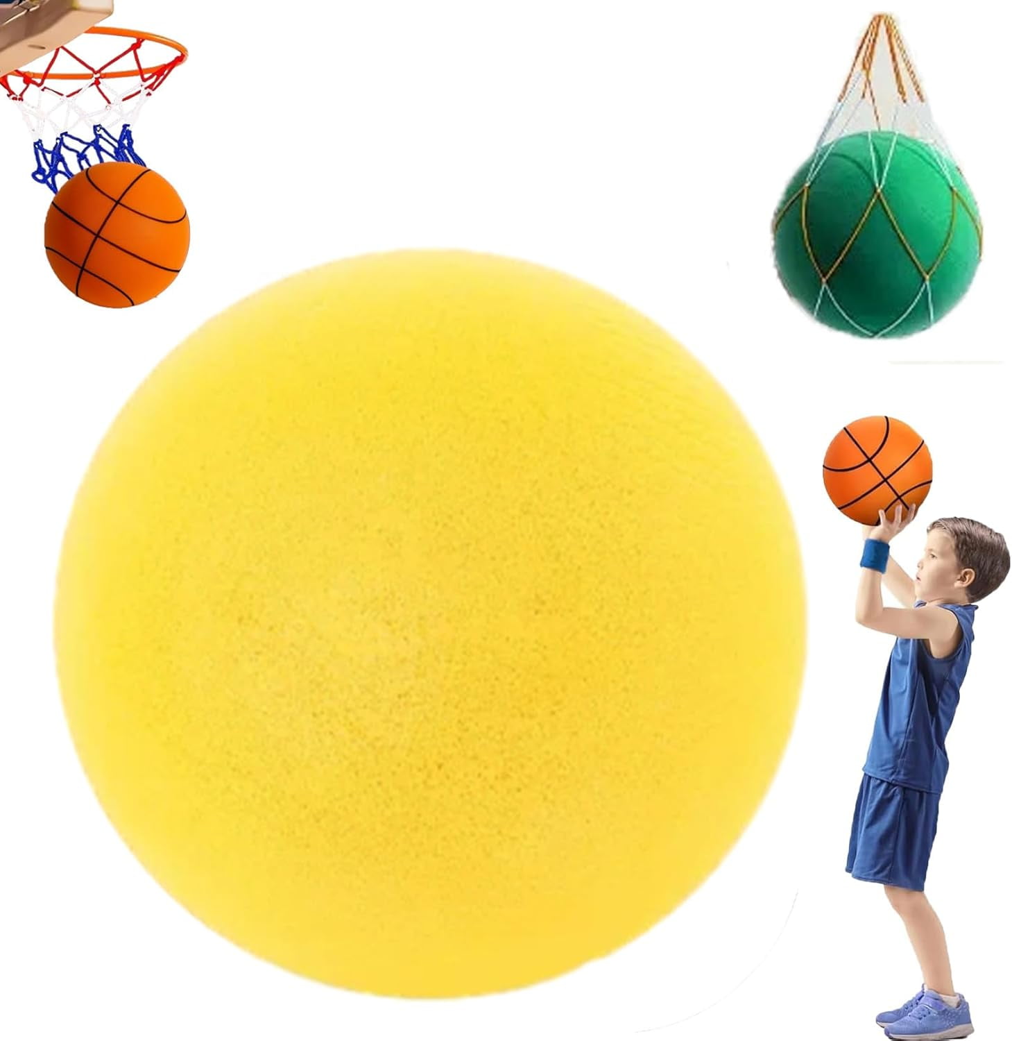 Elegranitl Silent Basketball and Hoop Set, 2 Counts/Set Including 1 ...