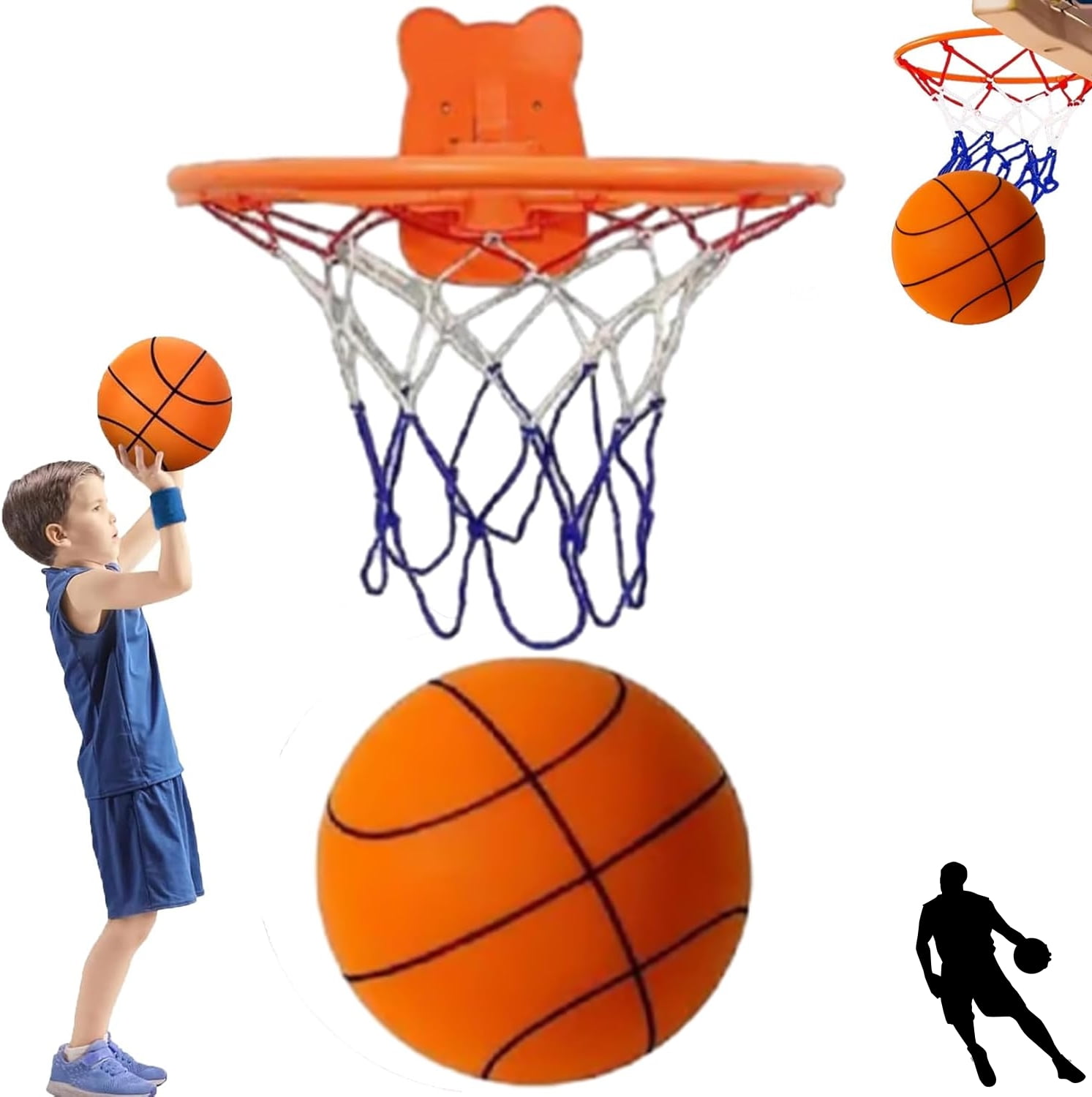Elegranitl Silent Basketball and Hoop Set, 2 Counts/Set Including 1 ...