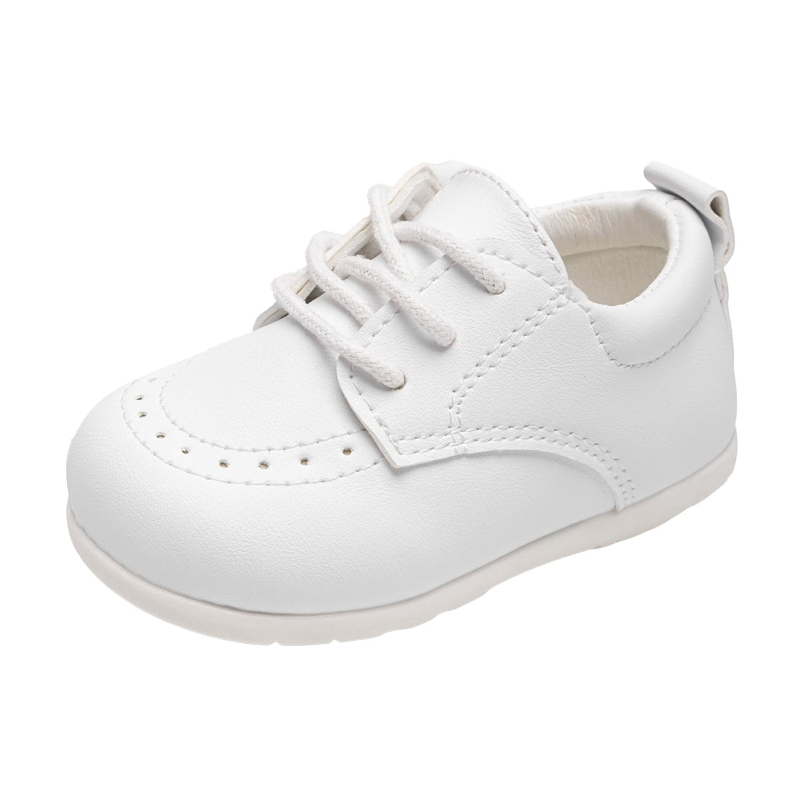 Elegyee Boys Casual Sneakers Solid Lace-Up Flat Soft Sole Shoes for ...