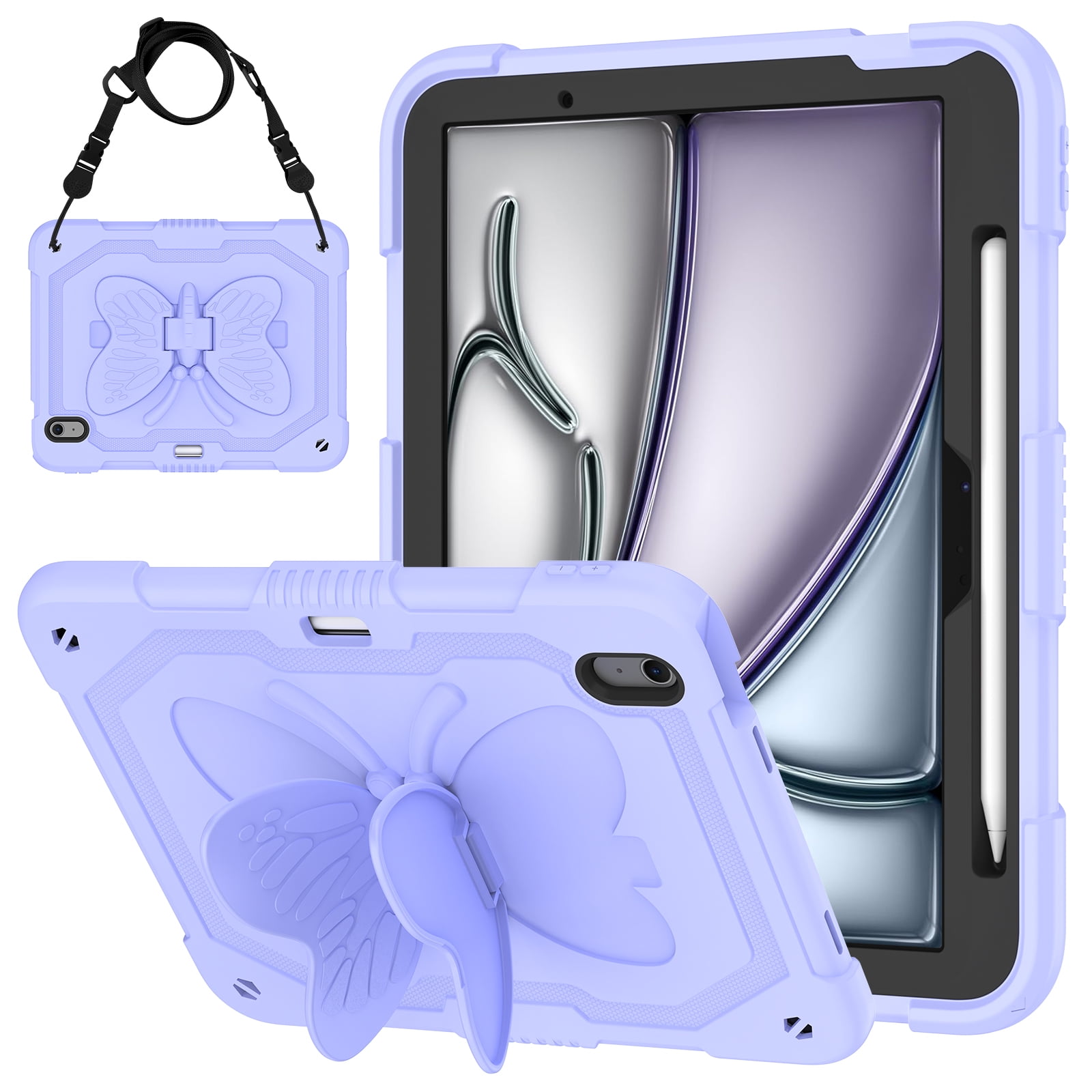 Elehold for iPad Air 11 Inch 2024 Case with Kickstand Butterfly Wings ...