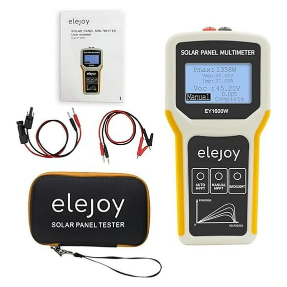Elejoy 1600W Solar Panel Tester MPPT Photovoltaic Panel Multimeter ...