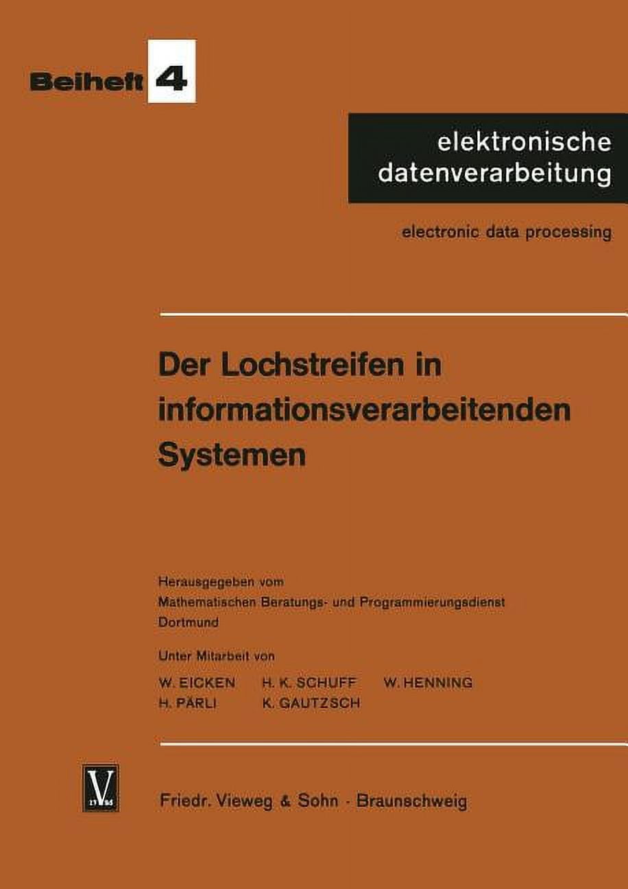 Elektronische Datenverarbeitung: Der Lochstreifen in ...