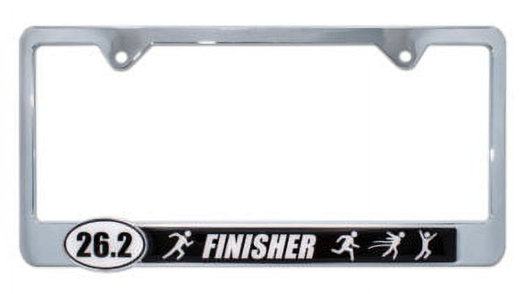 Elektroplate 26.2 Marathon Finisher Shiny Silver Chrome Metal License ...