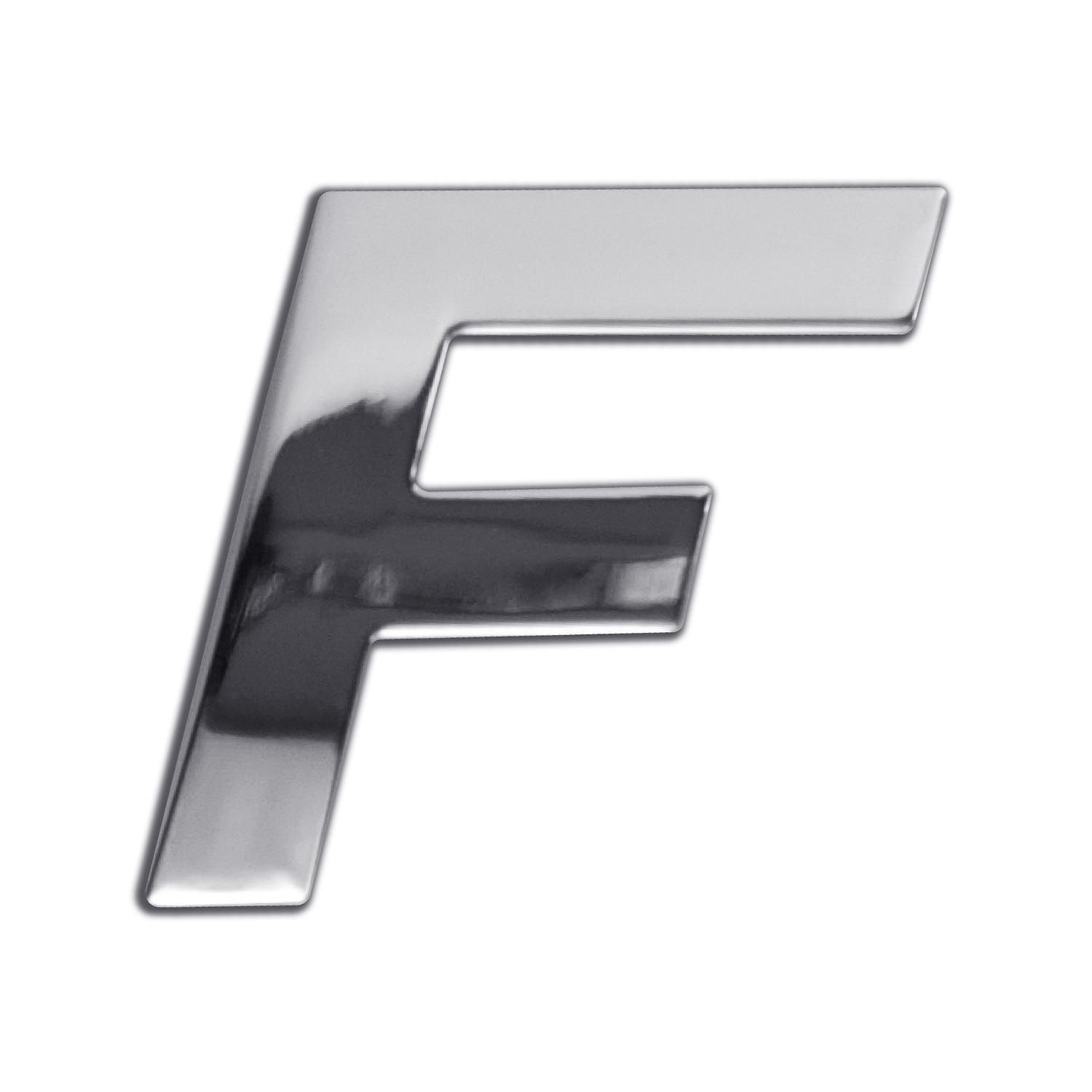 Elektroplate 3D Custom Chrome Emblem, F Symbol, Letter F Emblem ...