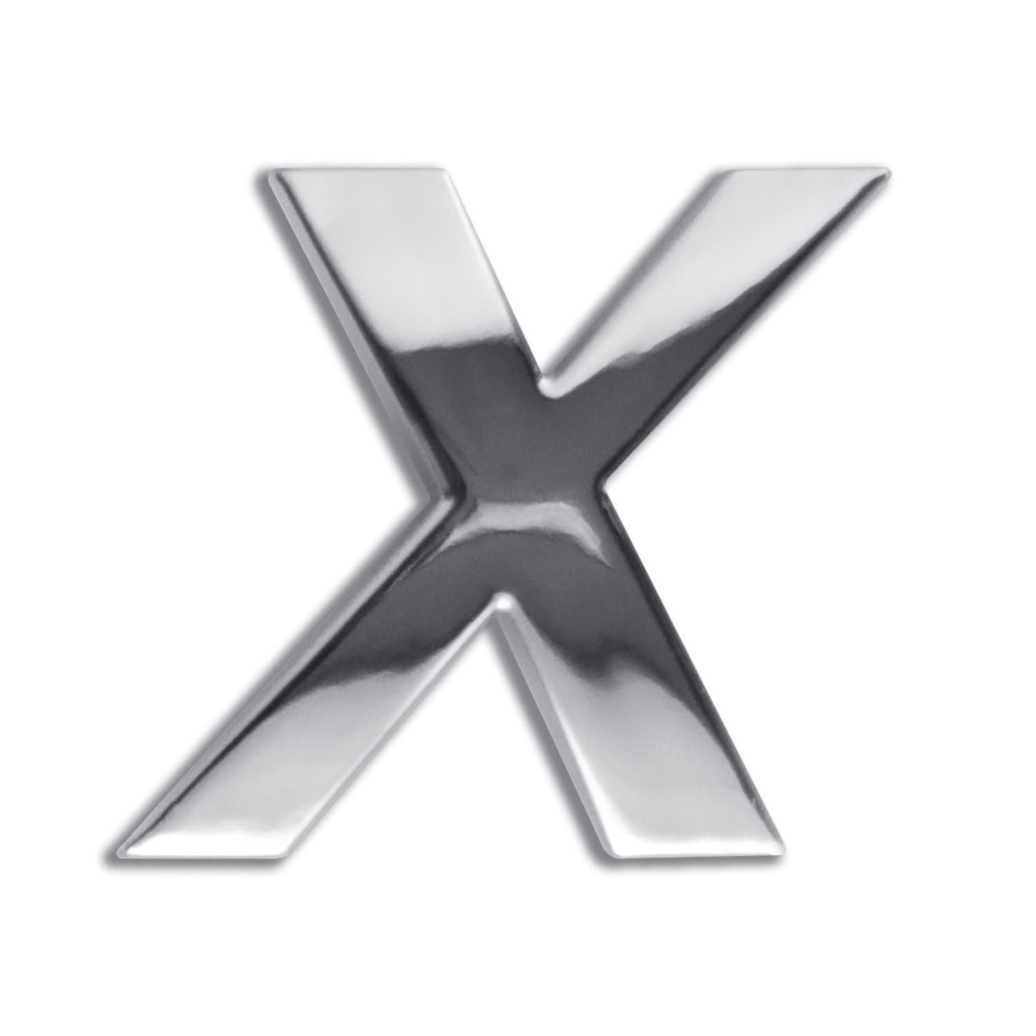 Elektroplate 3D Custom Chrome Emblem, X Symbol, Letter X Emblem ...
