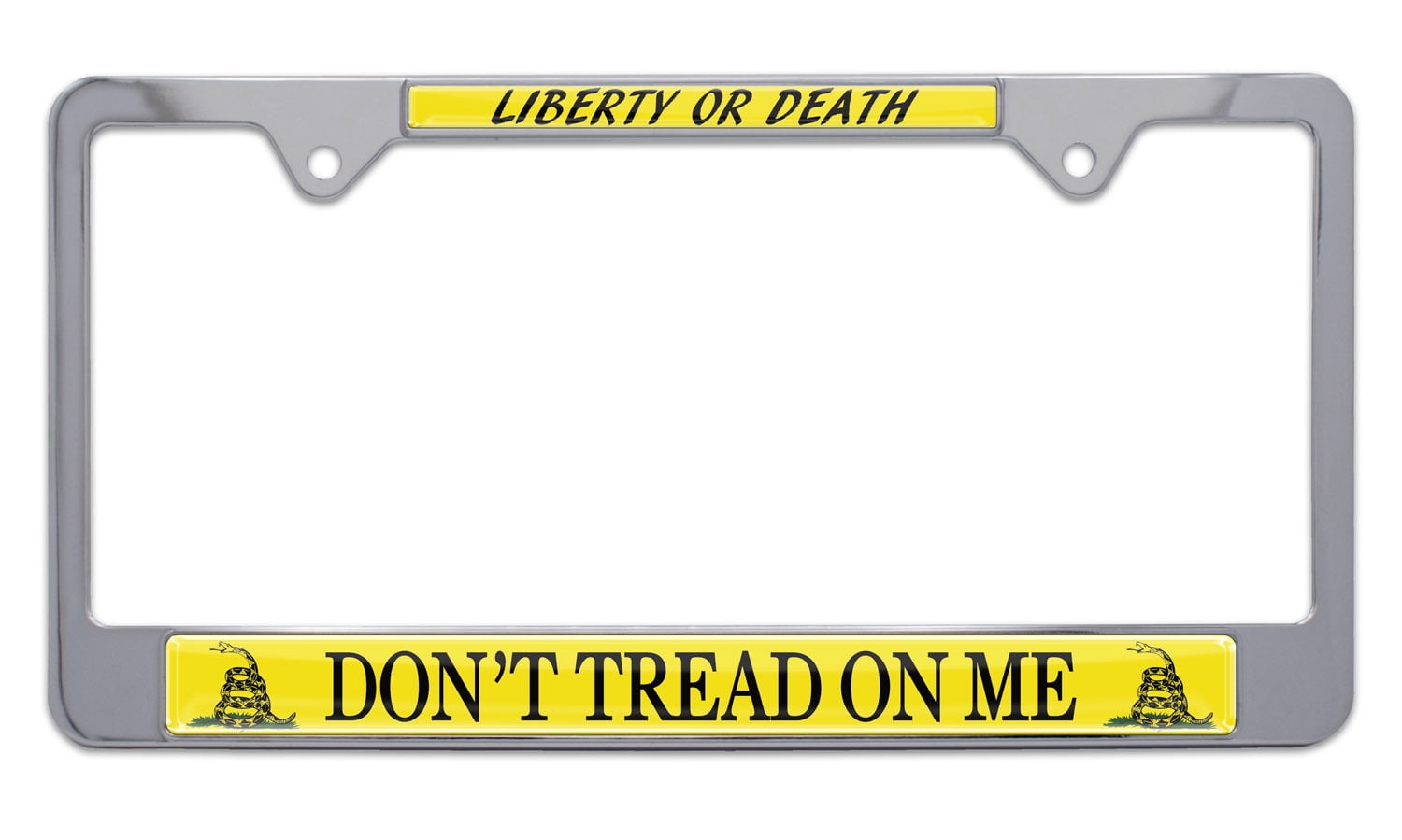 Elektroplate 'Don't Tread on Me' Decorative American Tag Chrome Metal ...