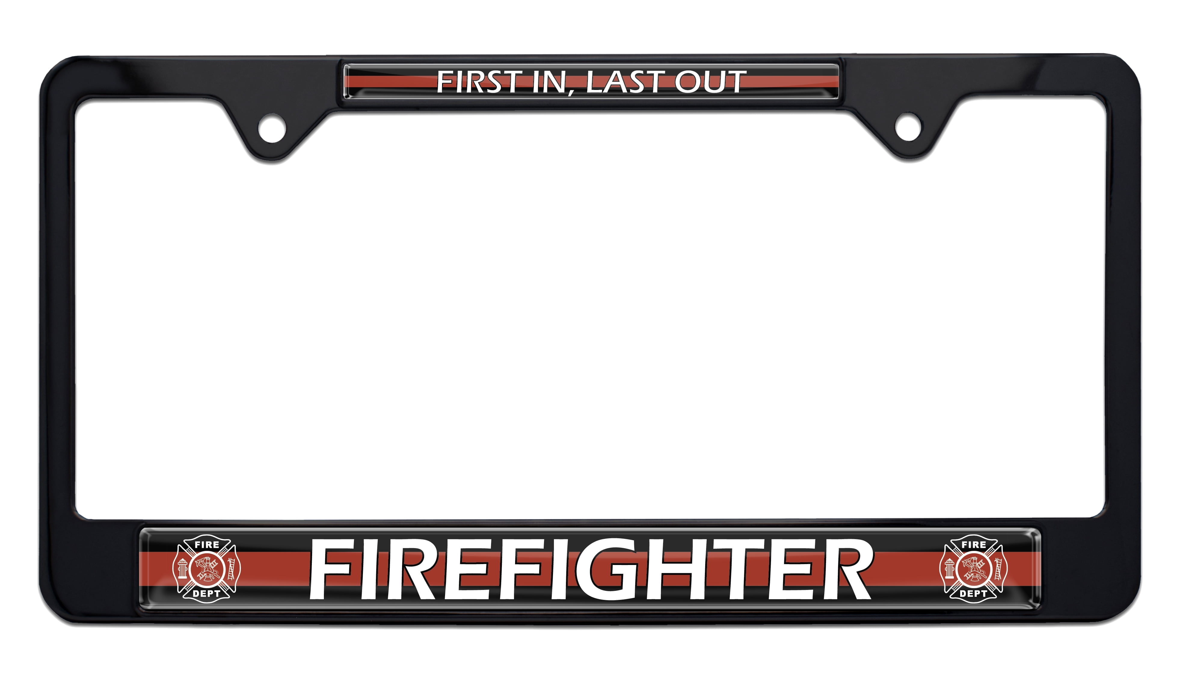 Elektroplate Firefighter "First In, Last Out" Black All-Metal Standard ...