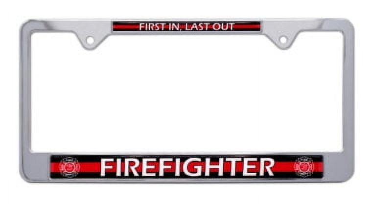Elektroplate Firefighter Red and Black Shiny Chrome Metal Automotive ...