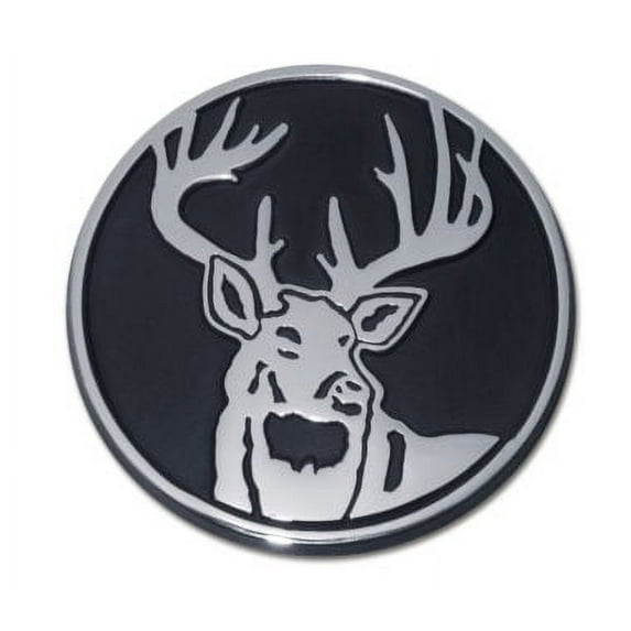 Elektroplate Hunting Buck Shiny Chrome and Black Metal Automotive ...