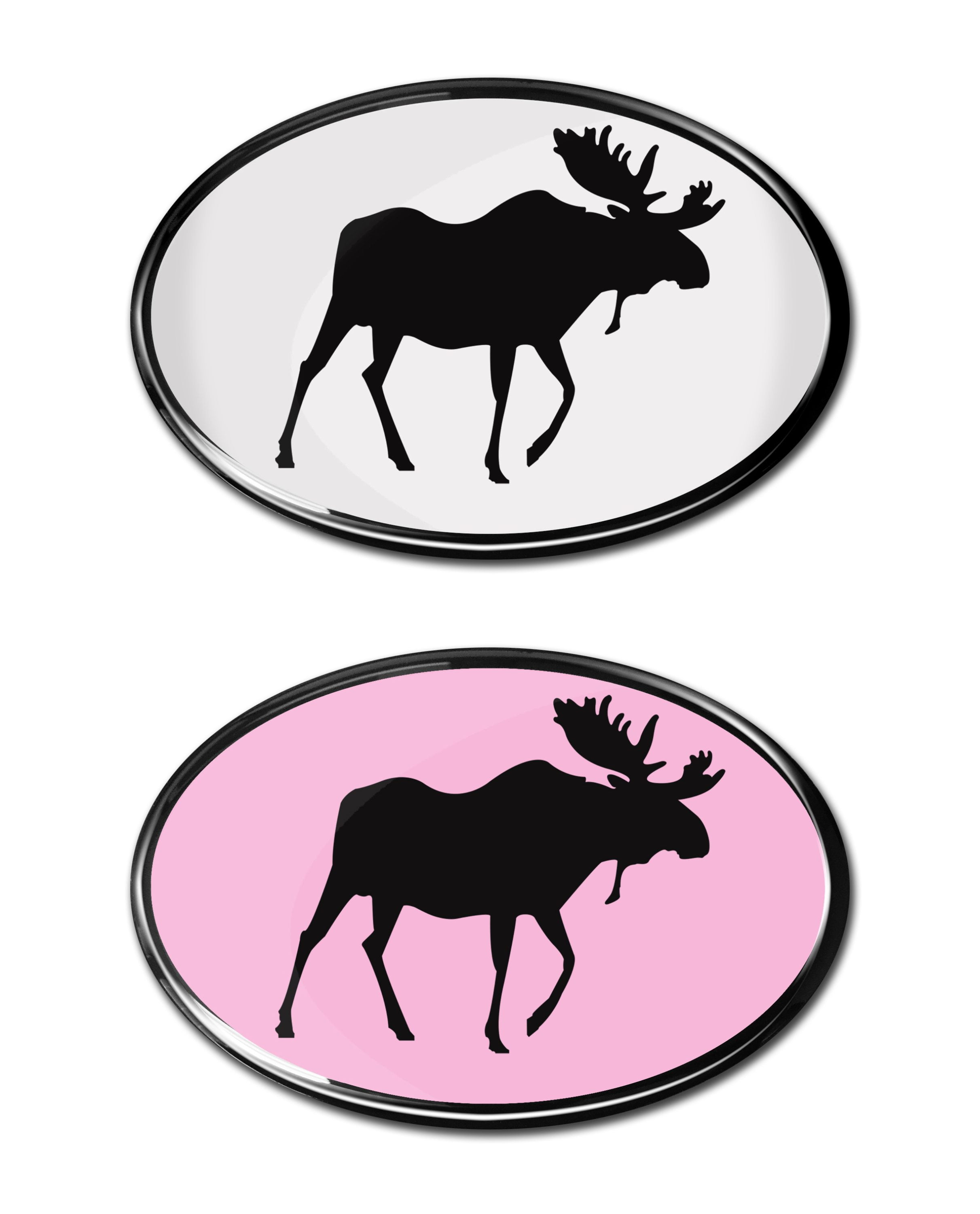 Elektroplate Moose 3.3” x 2.3” Vinyl Decal Stickers | Premium 3D Doming ...