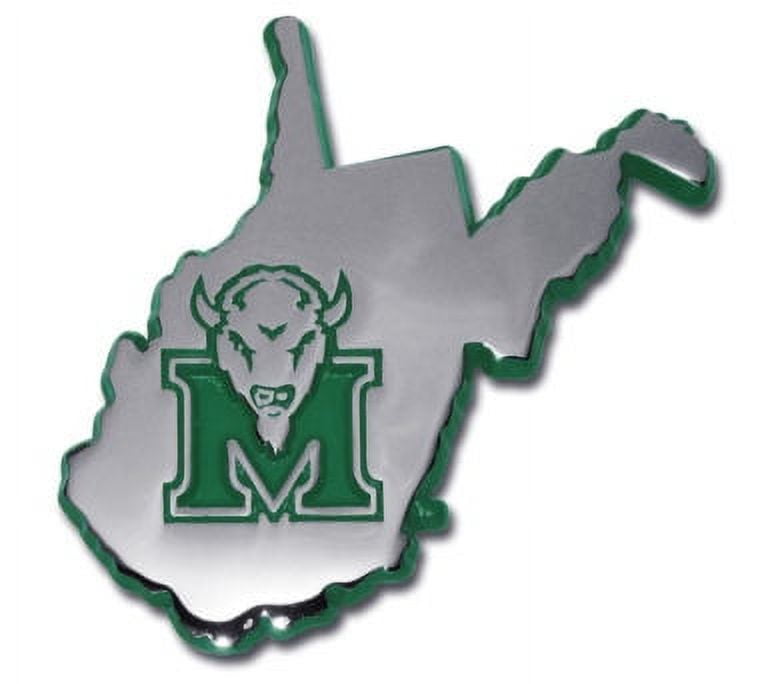 Elektroplate Officially Licensed Marshall University State Shape Green ...