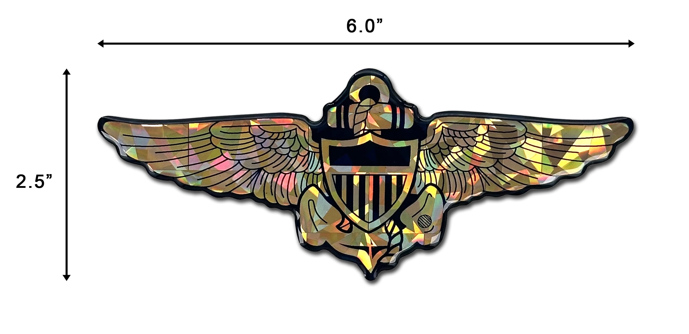 Elektroplate Officially Licensed Oversize 3D Doming US Navy Aviator ...