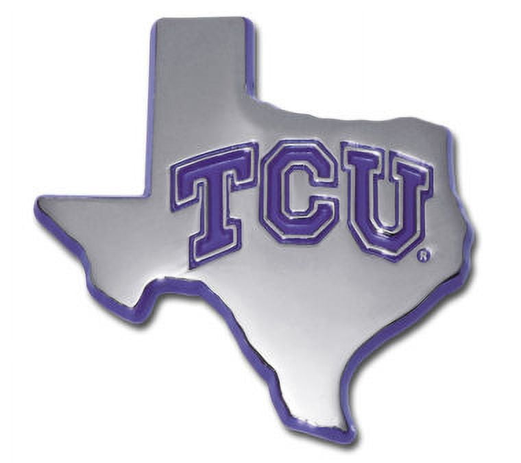 Elektroplate Officially Licensed TCU Texas Shape Purple Chrome Metal ...